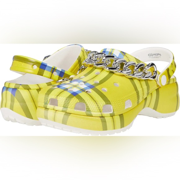 CROCS | Shoes | Crocs Lmt Edition Clueless Cher Platform Yellow Plaid ...
